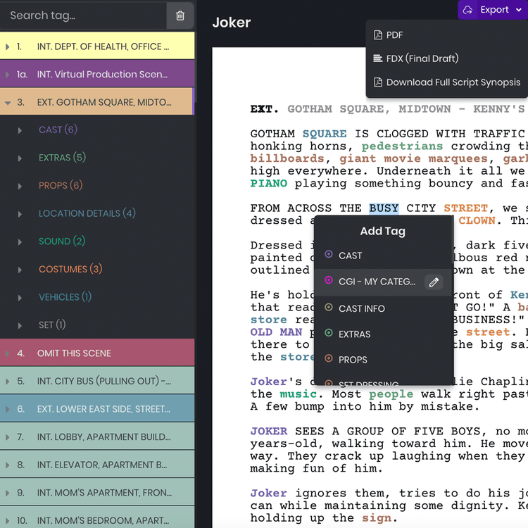 AI Pre-Production Assistant for Filmmakers & Studios - Filmustage
